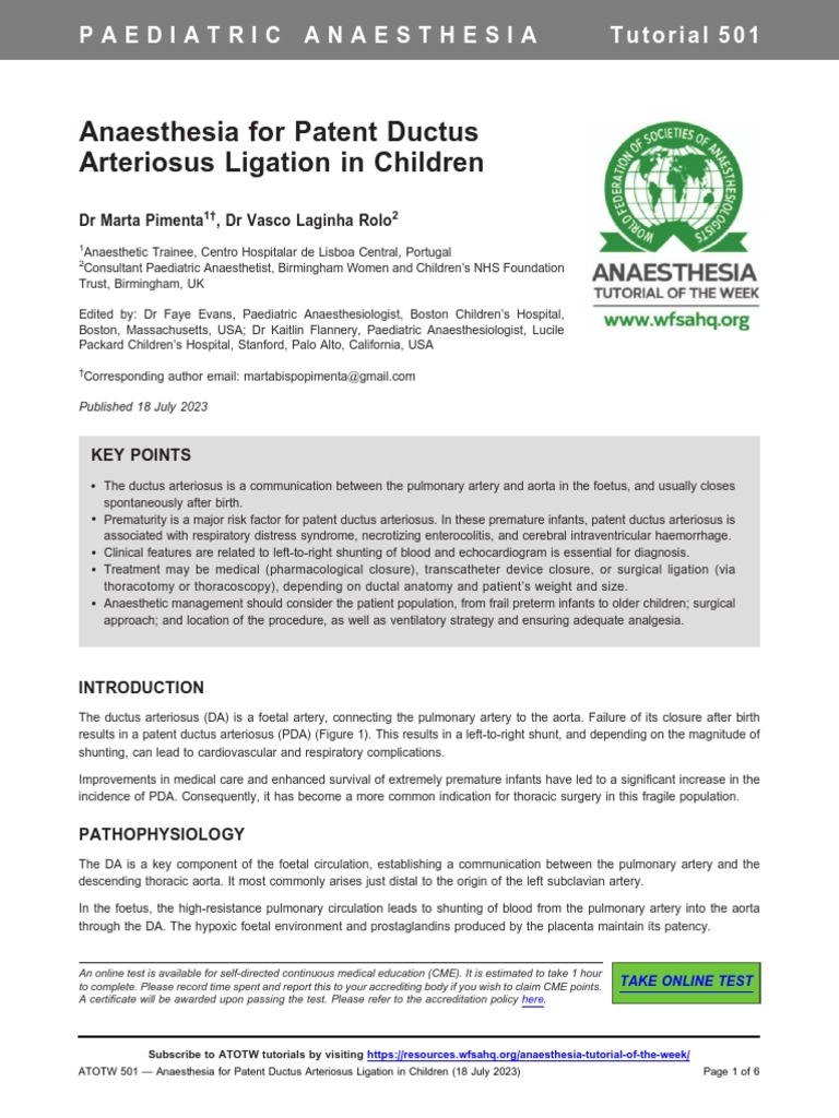 23 PDA Ligation Ane | PDF