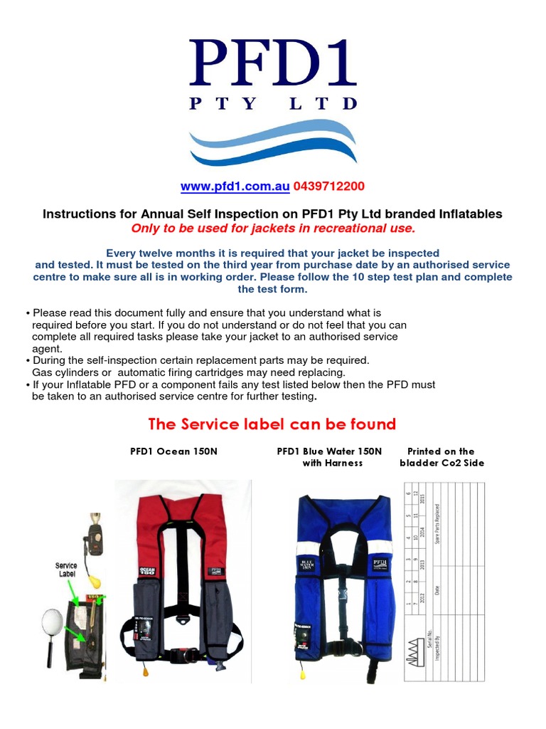 PFD1Inflatable PFD Self Inspection | PDF