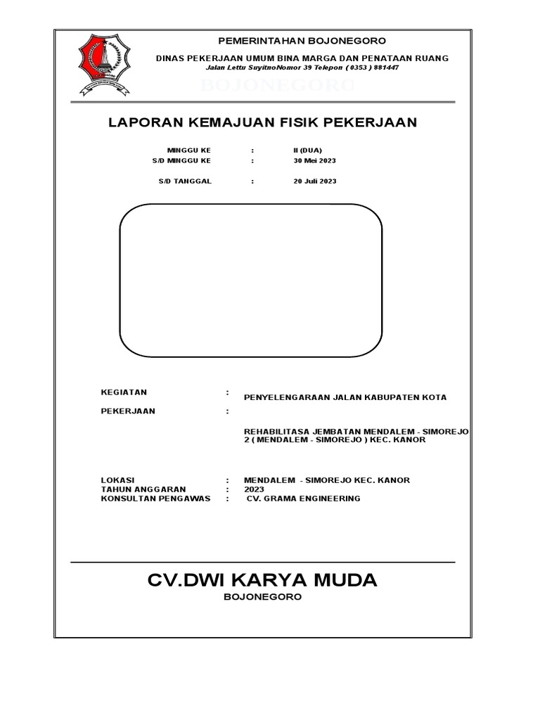 LAPORAN Simorejo Rehap | PDF