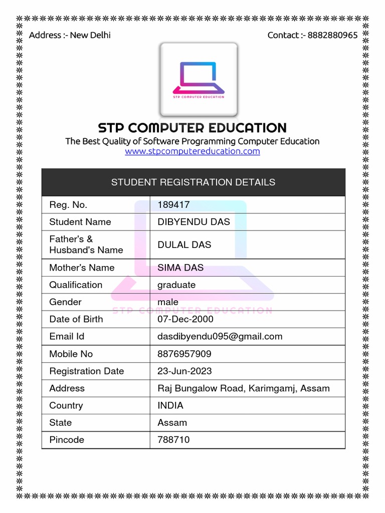 Registration Slip | PDF