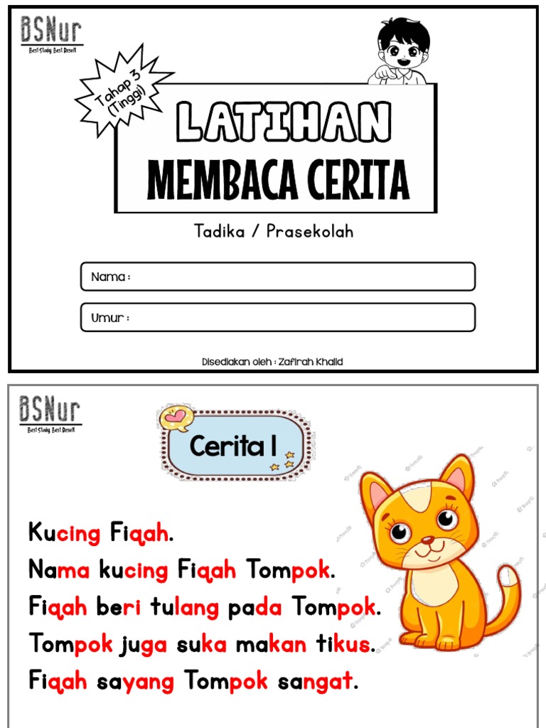 Latihan Membaca Cerita (Tahap 3) FREE | PDF