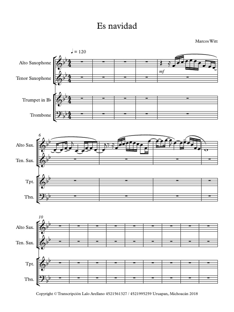 Es Navidad - Partitura Completa | PDF