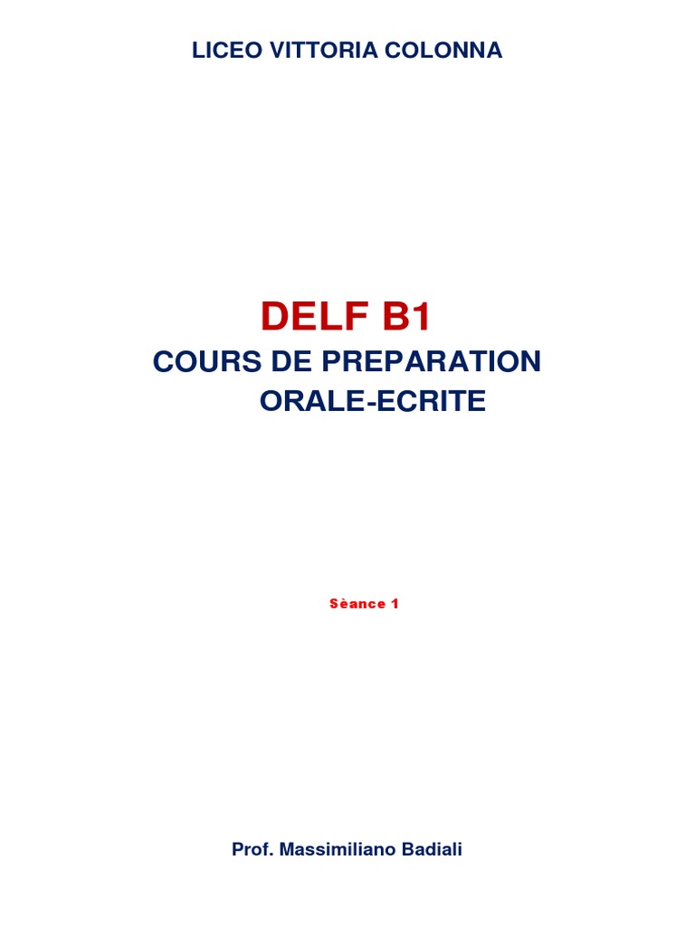 Exemples de production écrite B1 DELF | PDF