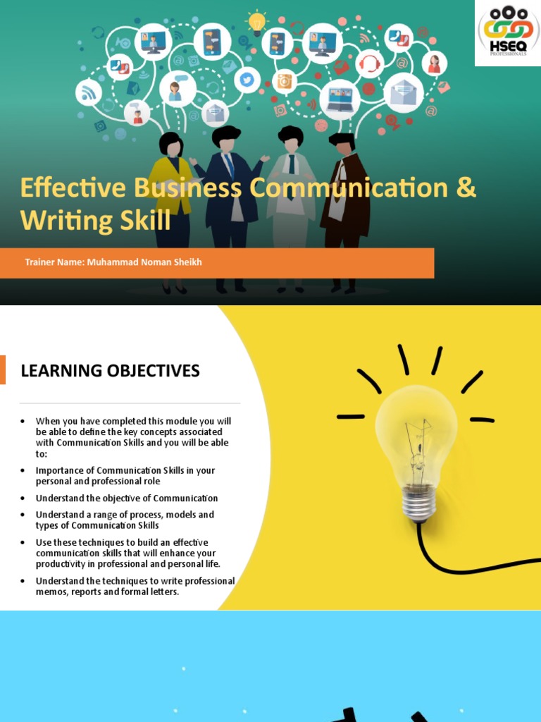 Effective Business Communication Skills | PDF | Nonverbal Communication ...