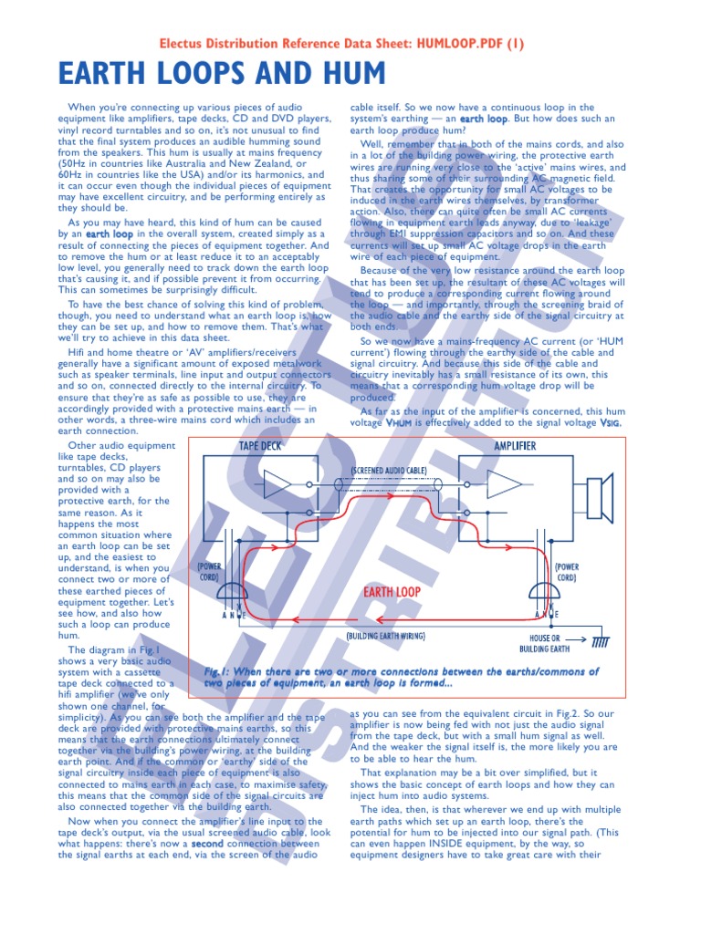 Hum Loop | PDF | Amplifier | Mains Electricity
