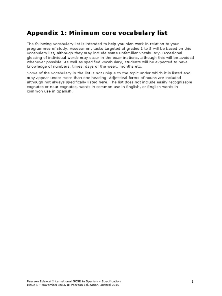 4SP1 Vocabulary List | PDF | Pollution