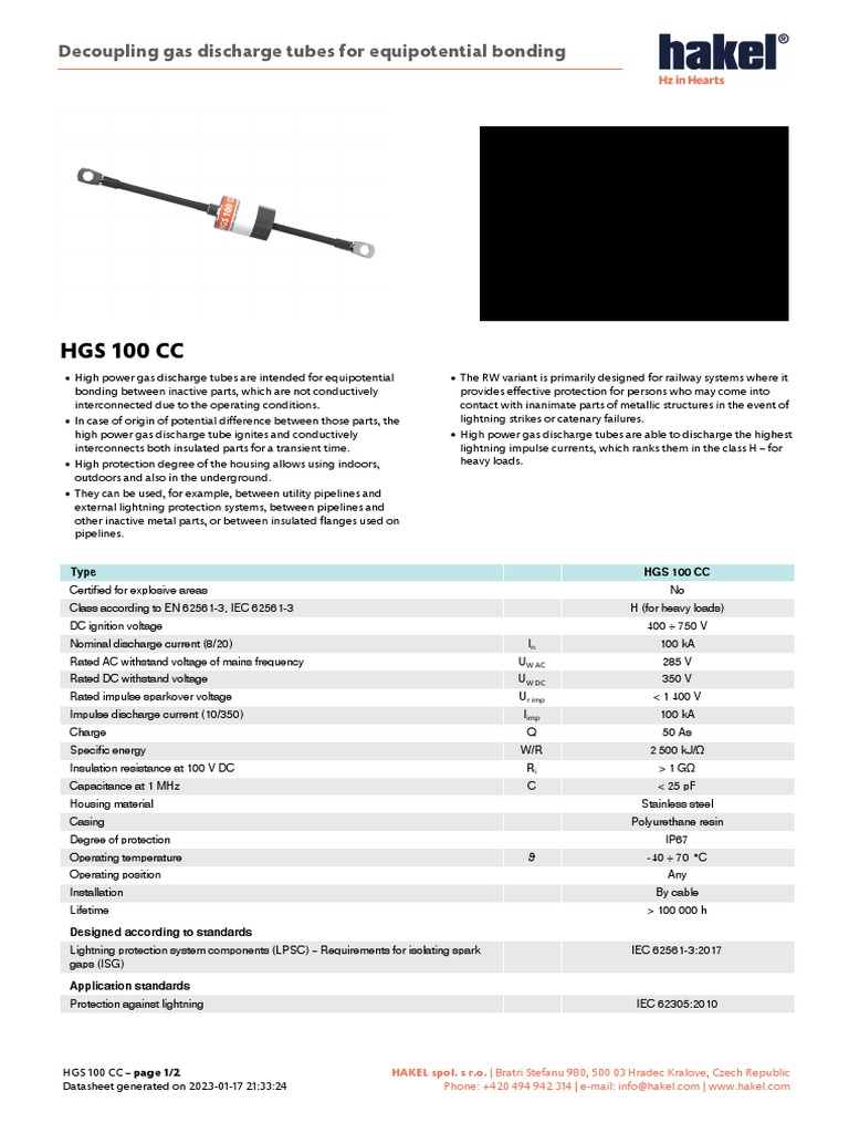 data-sheet-HGS-100-CC-10 202-En | PDF | Vacuum Tube | Capacitor