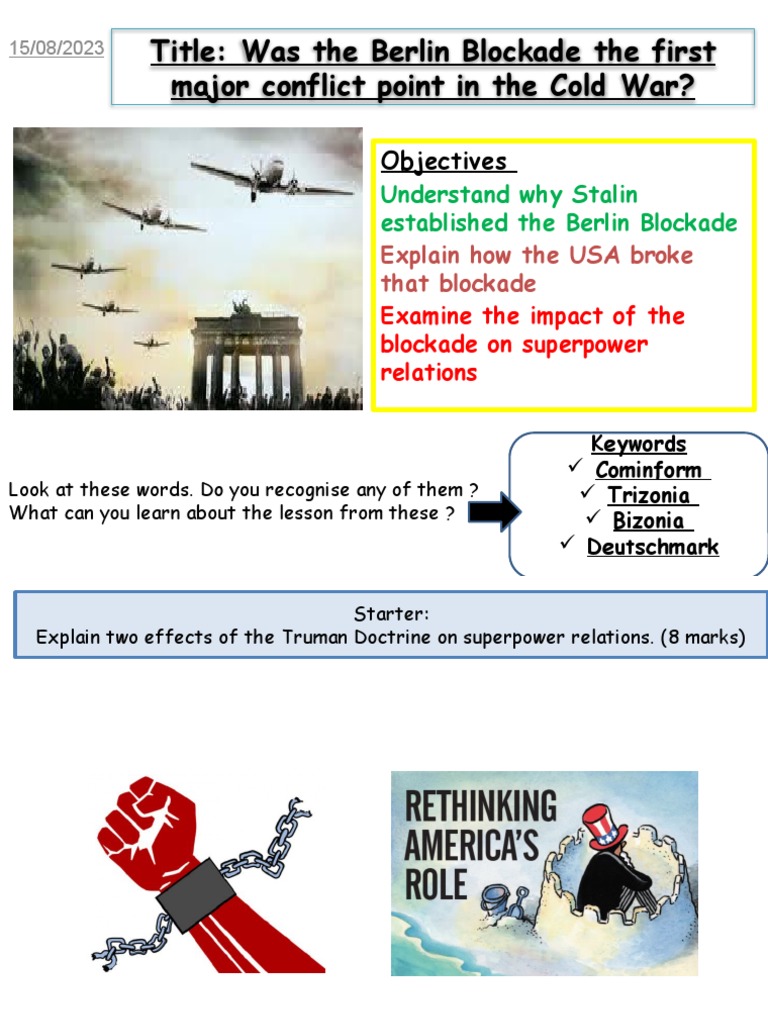 Berlin Blockade: Cold War Tensions Rise | PDF | Politics | History