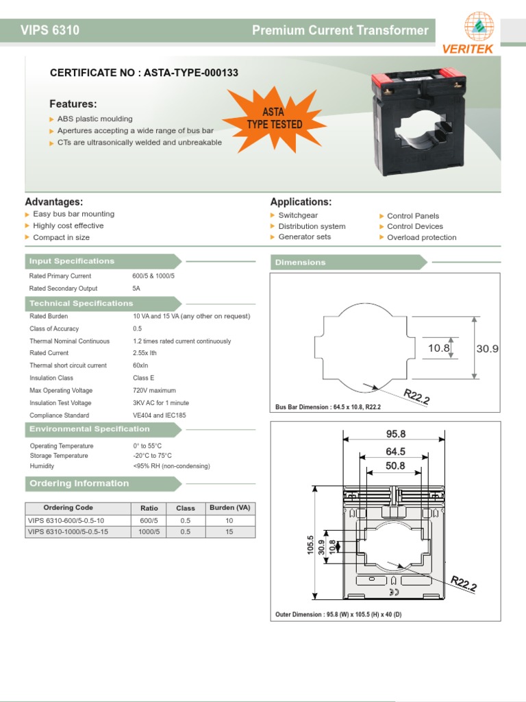 Vips 6310 | PDF | Electrical Equipment | Electromagnetism