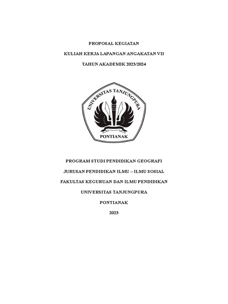 PROPOSAL KEGIATAN KKL 2 Geografi Untan Revisi 07.08.23 | PDF
