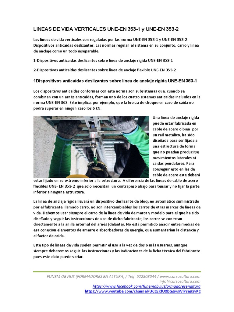 Lineas de Vida Verticales | PDF