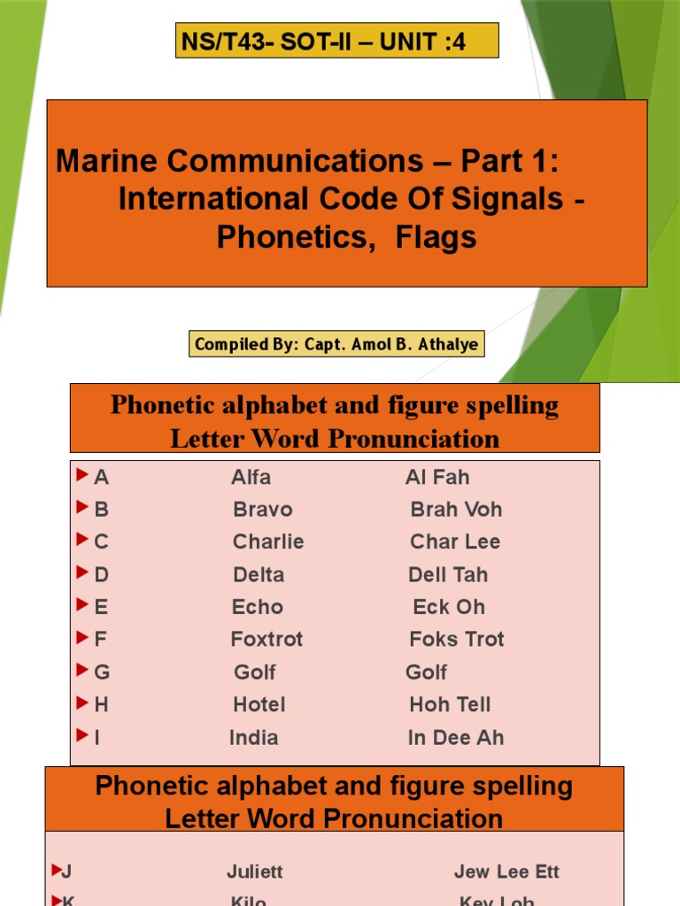 Marine Comm 1 Phonetics, Flags | PDF