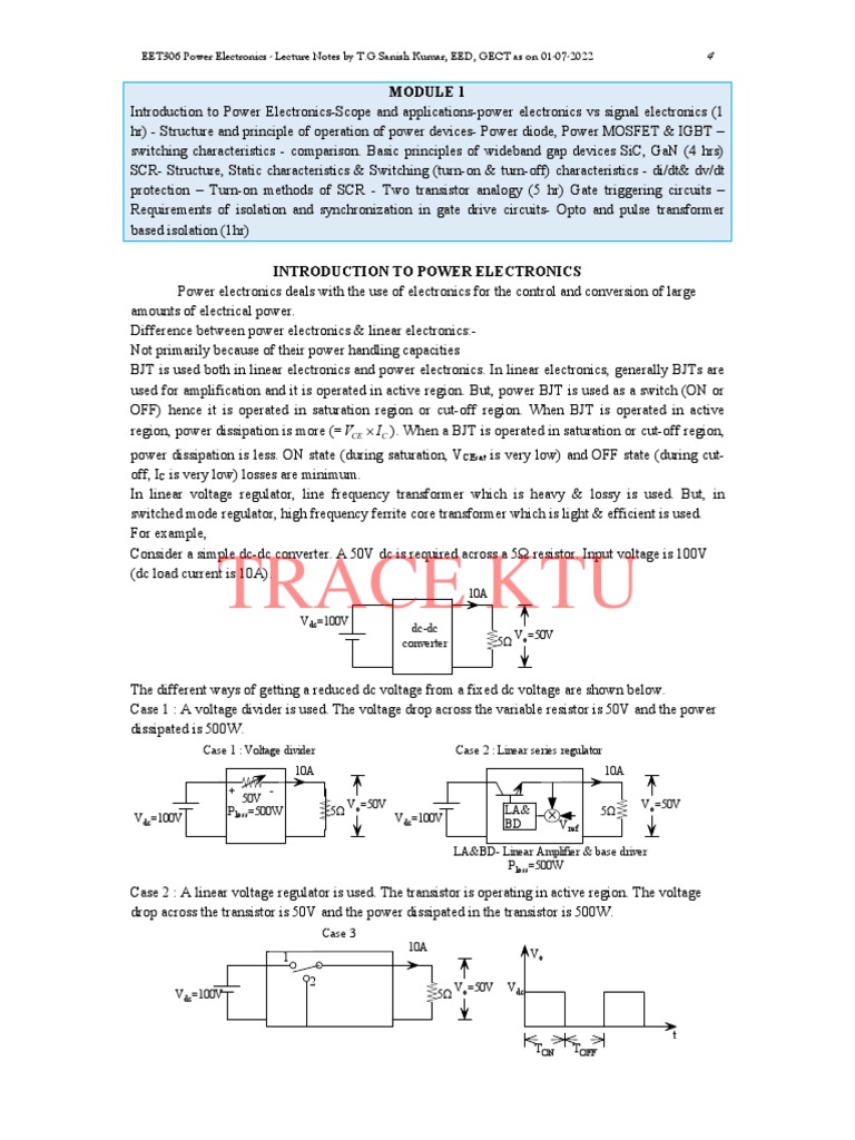 Module 1 | PDF | Mosfet | Field Effect Transistor