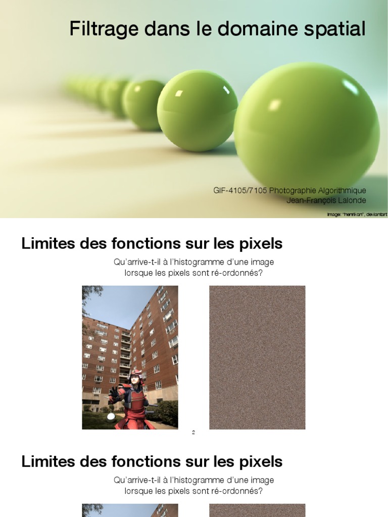 Filtrage Spatial | PDF