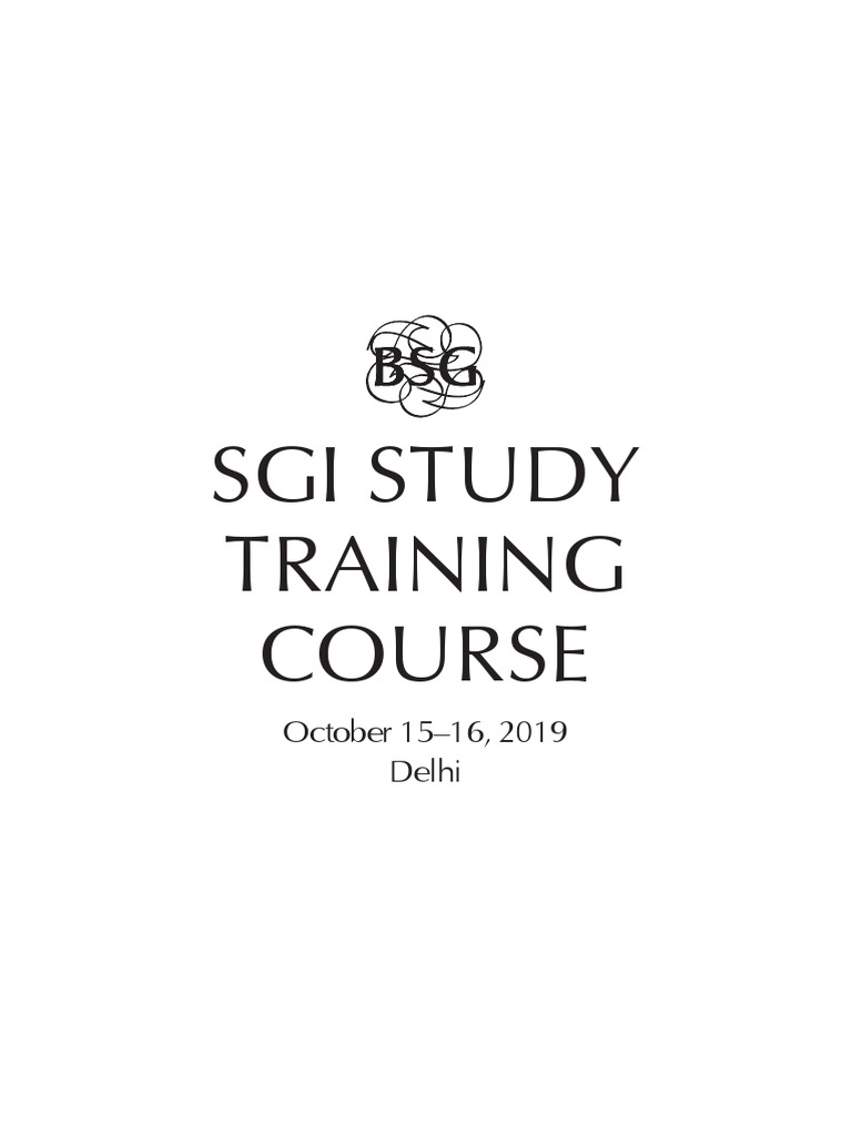 1 SGI Study Training Course Handbook (15th & 16th Oct - Session 1 & 2 ...