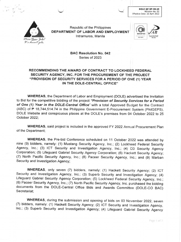 BAC Reso Security | PDF