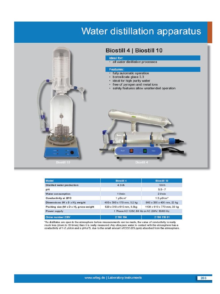 Biostill 4 - 10 - Water Distil | PDF