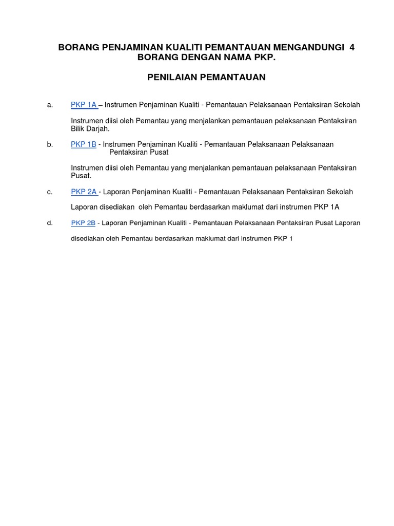 Borang PKP Pemantauan 4P | PDF