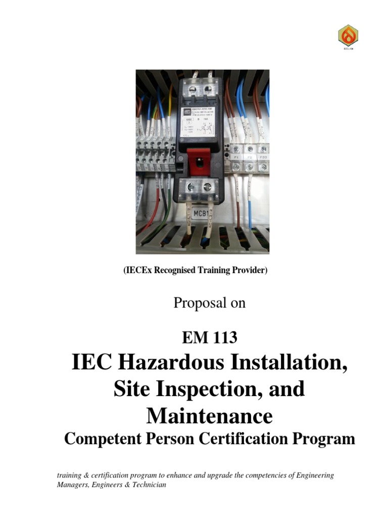 EM 113-Ex Training Installation Site Inspection Maintenance-2023 | PDF
