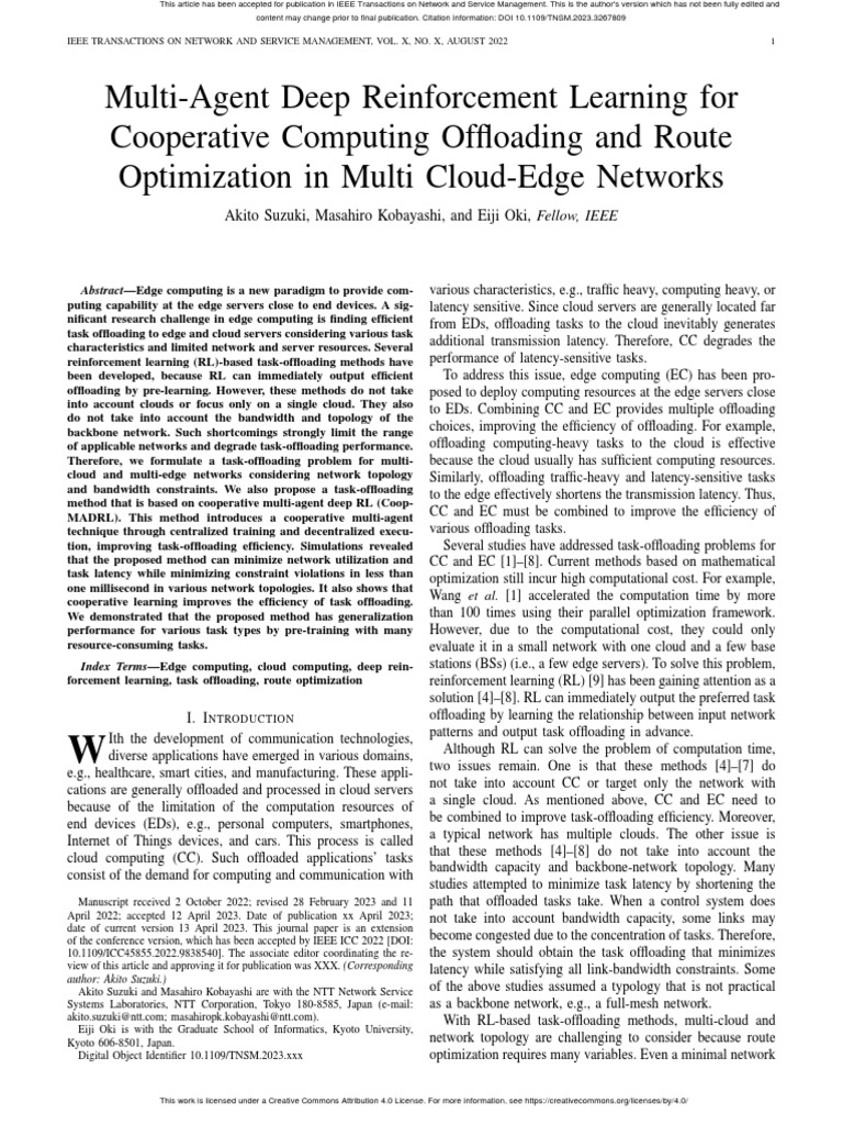 2022-Multi-Agent Deep Reinforcement Learning For Cooperative Computing Offloading and Route ...