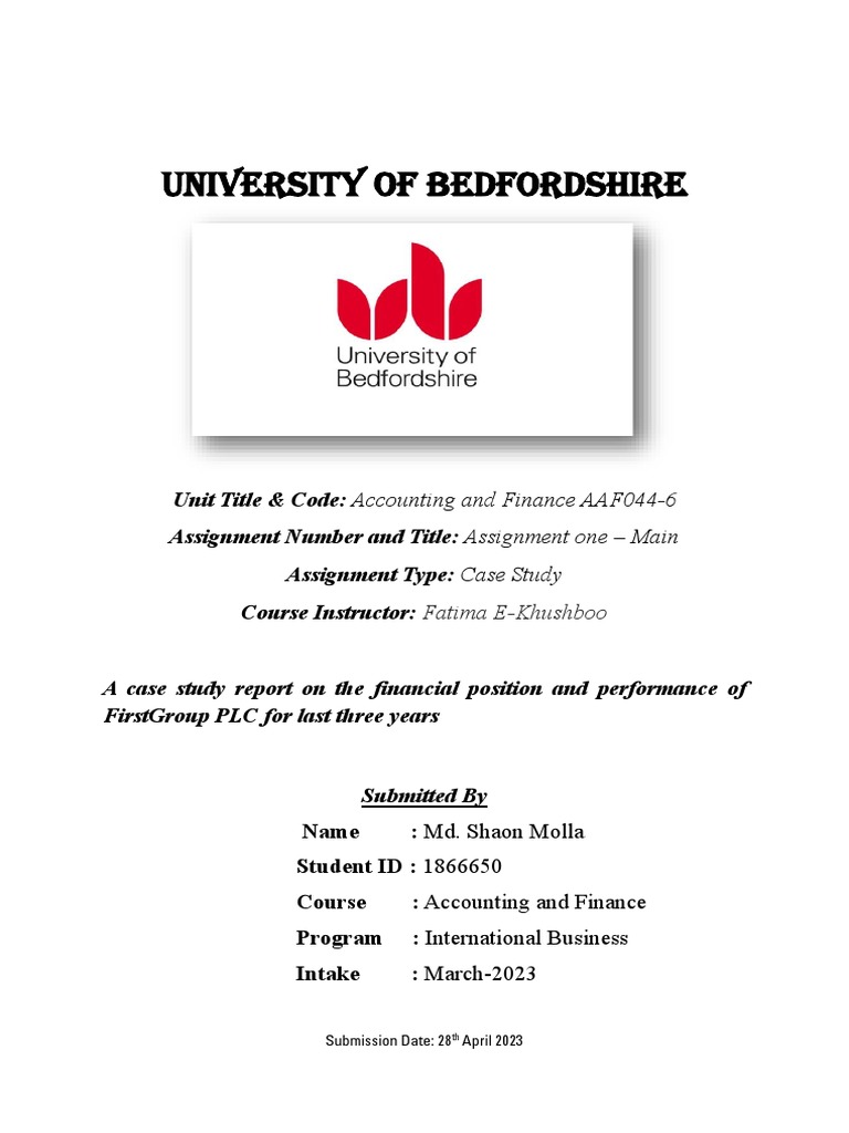 Financial Position and Performance of FirstGroup PLC. | PDF | Equity (Finance) | Balance Sheet