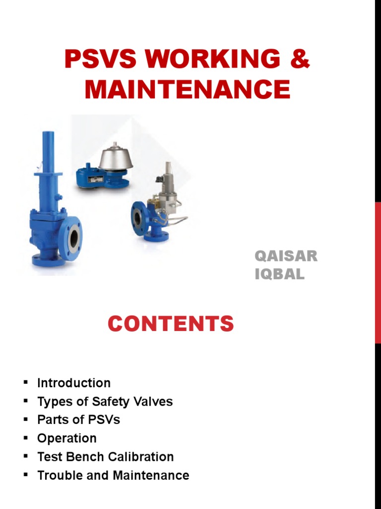 PSVs: Types, Operation, and Maintenance | PDF | Valve | Plumbing
