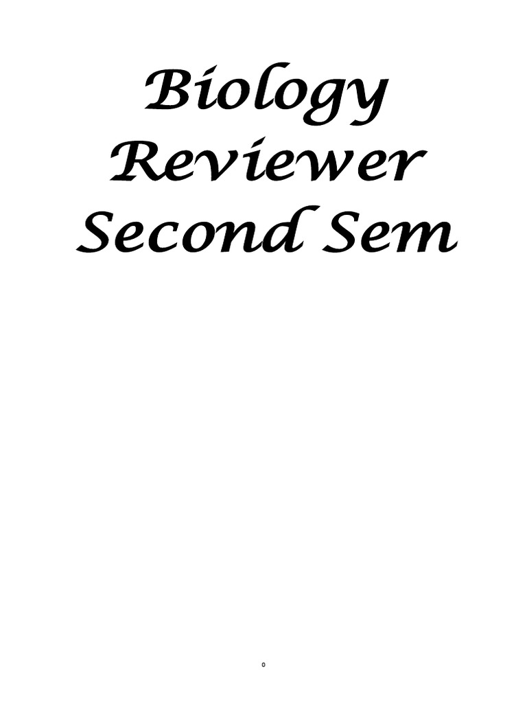 Biology Reviewer Second Sem | PDF