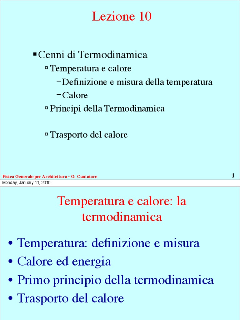 Lezione - 10 - FisGen - Trieste Architettura | PDF