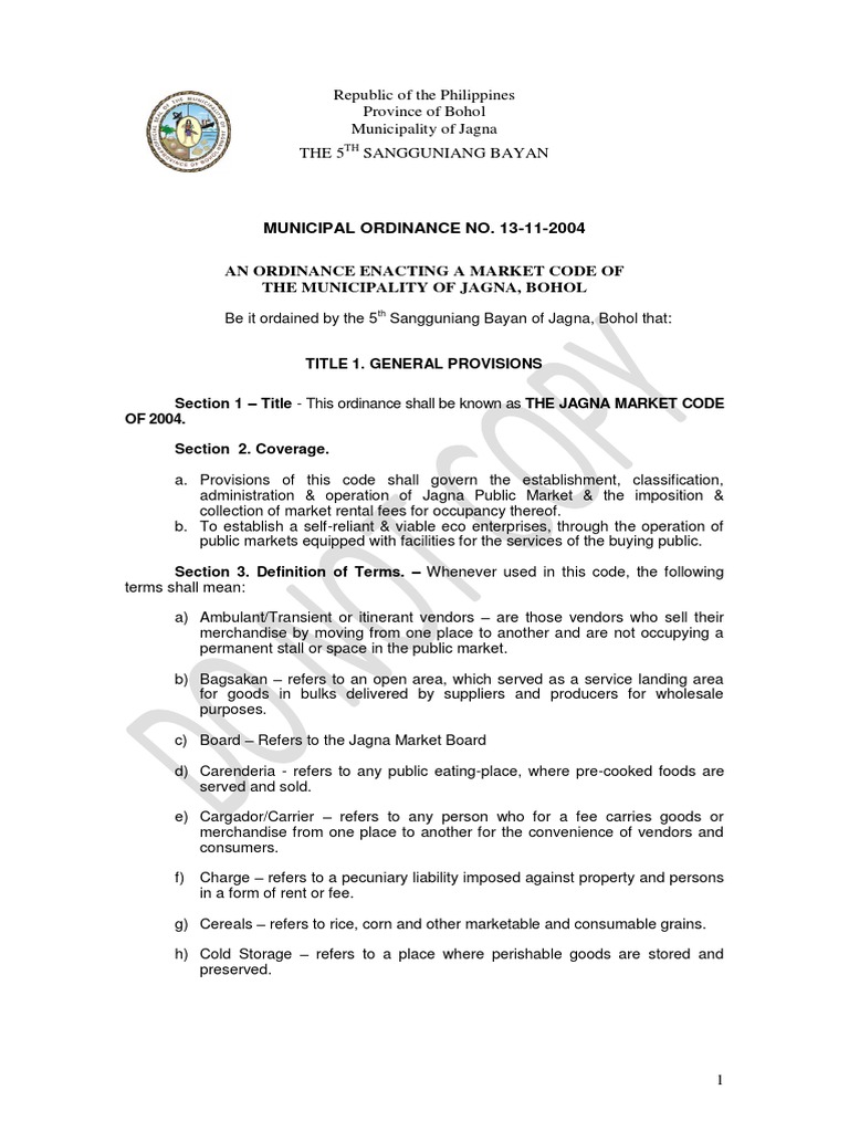 Jagna Market Code 2004 Pdf