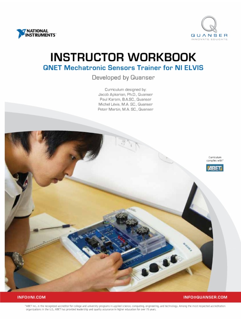 QNET MECHKIT Lab Workbook (Instructor) | PDF | Sensor | Sonar