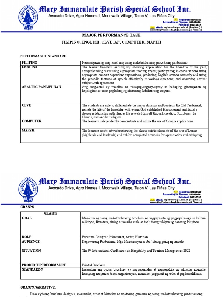GRADE 7 PETA 1st Grading | PDF