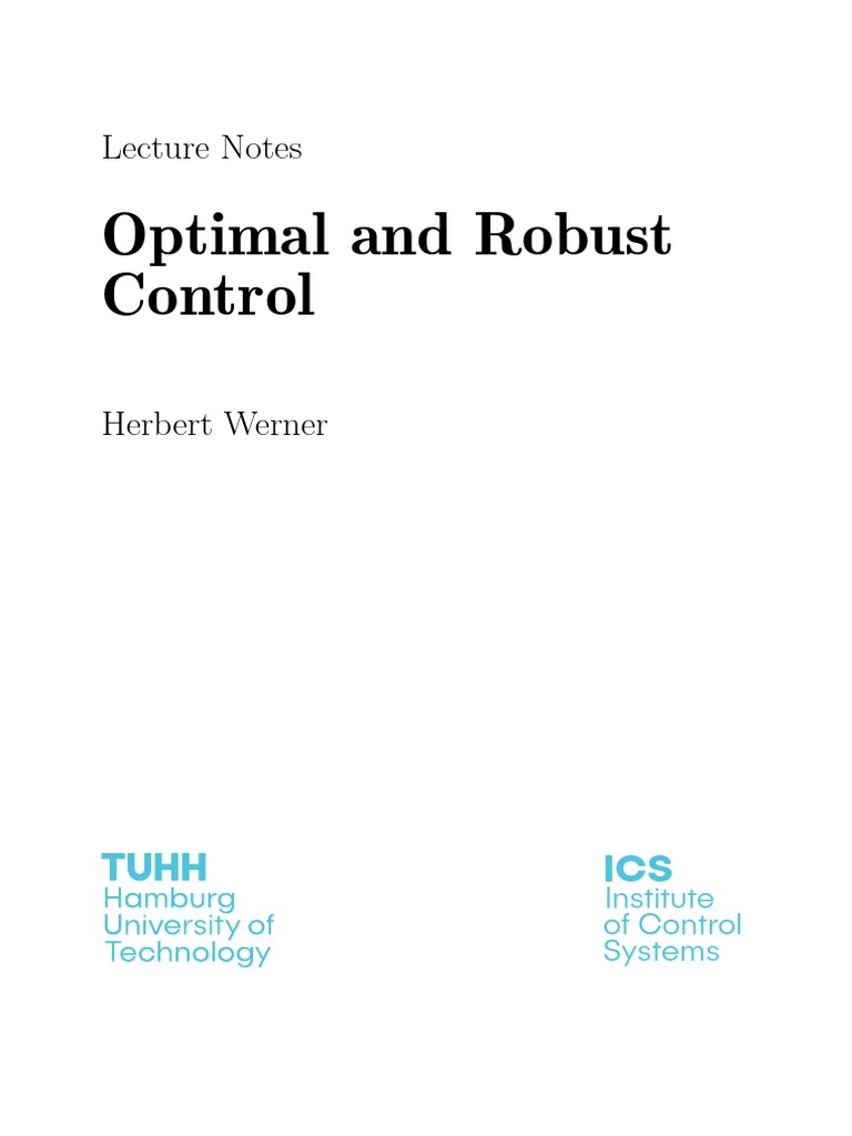 Optimal and Robust Control | PDF | Eigenvalues And Eigenvectors | Optimal Control