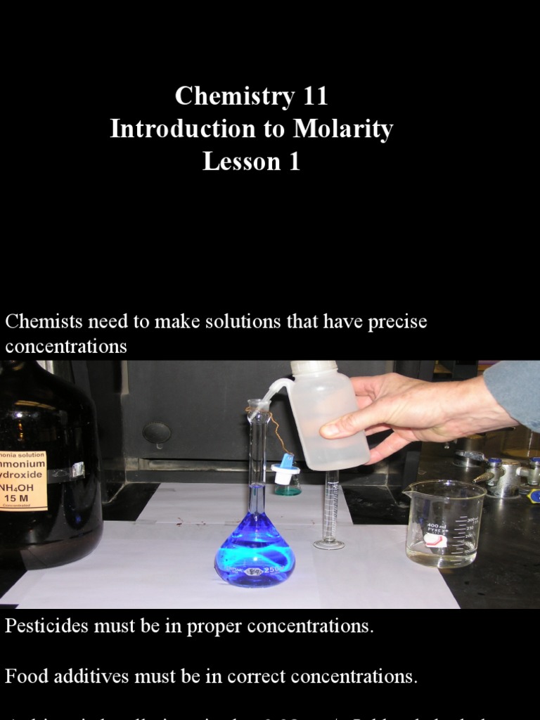 Introduction to Molarity in Chemistry | PDF