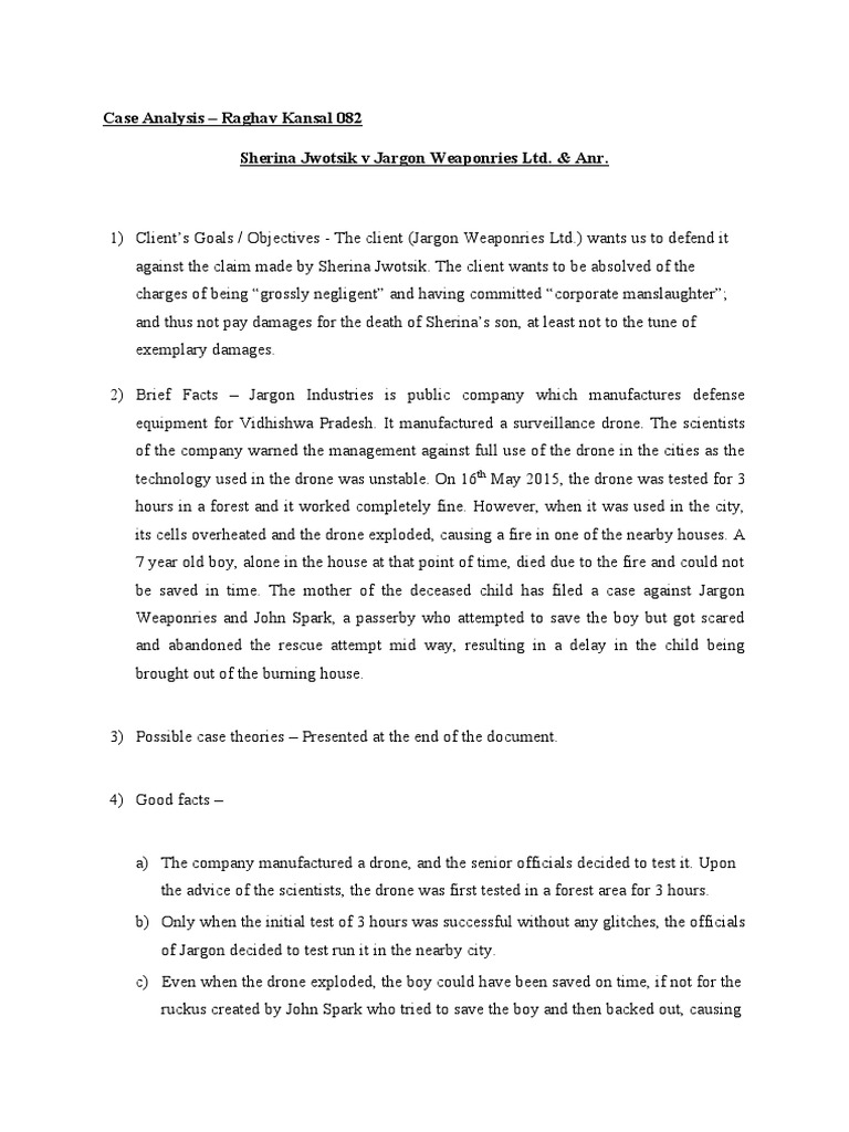 Raghav Kansal 082 - Case Analysis | PDF