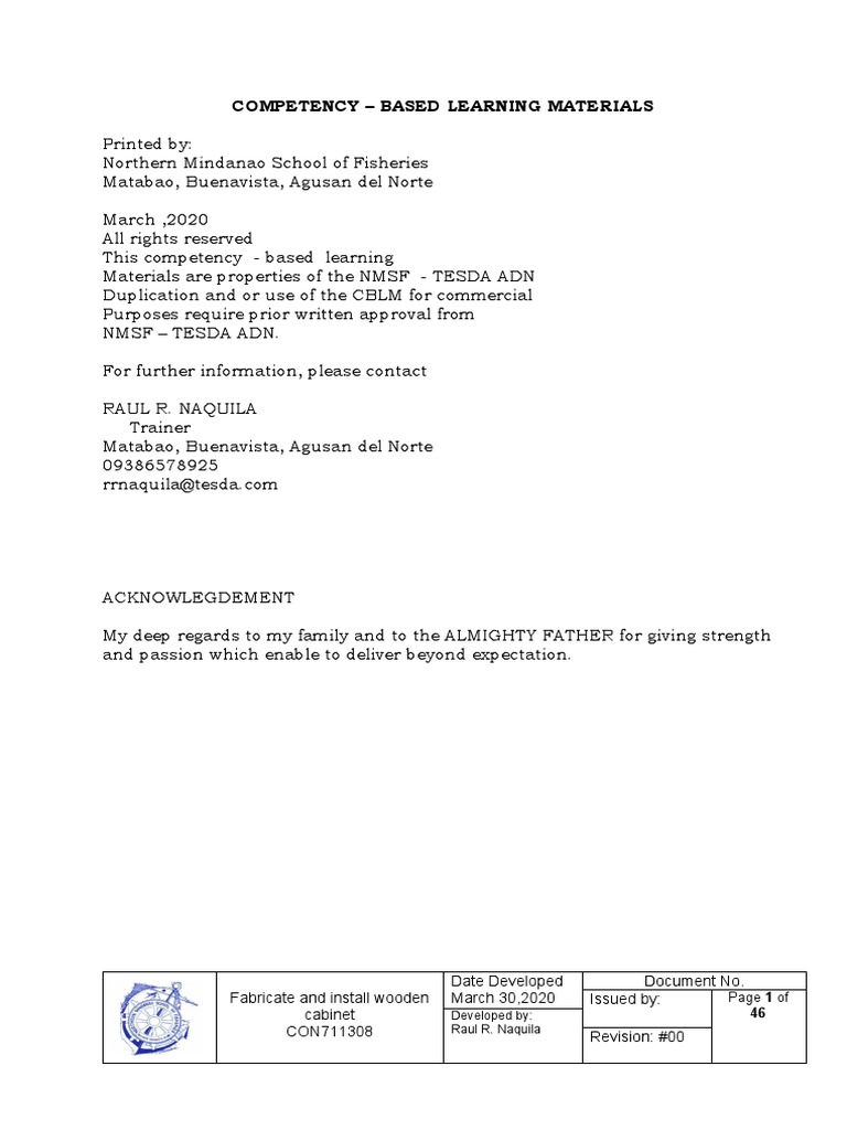 CBLM Cabinet 20 | PDF