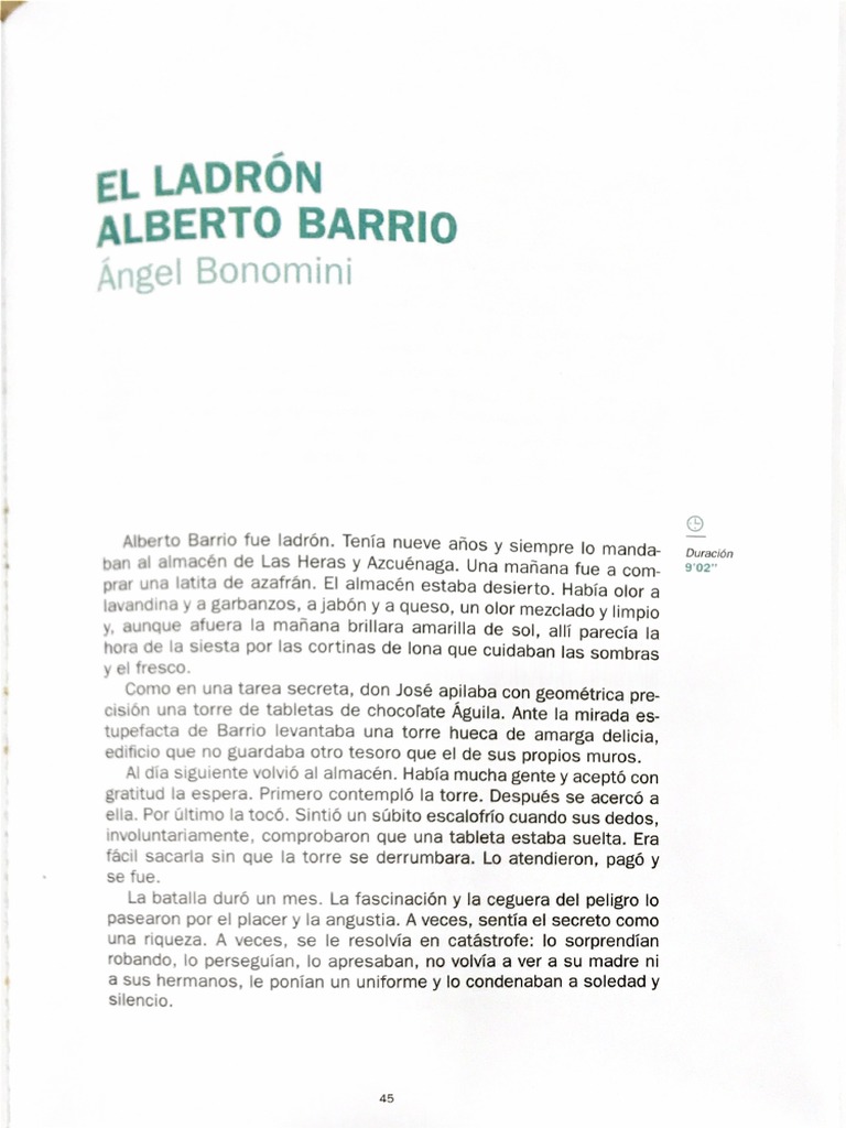 Ángel Abono Mini - El Ladrón Alberto Barrio | PDF