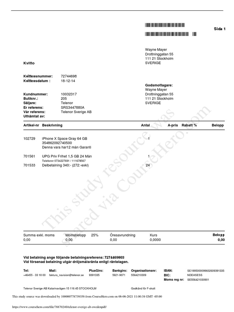 Telenor Sverige Ab Sweden PDF | PDF