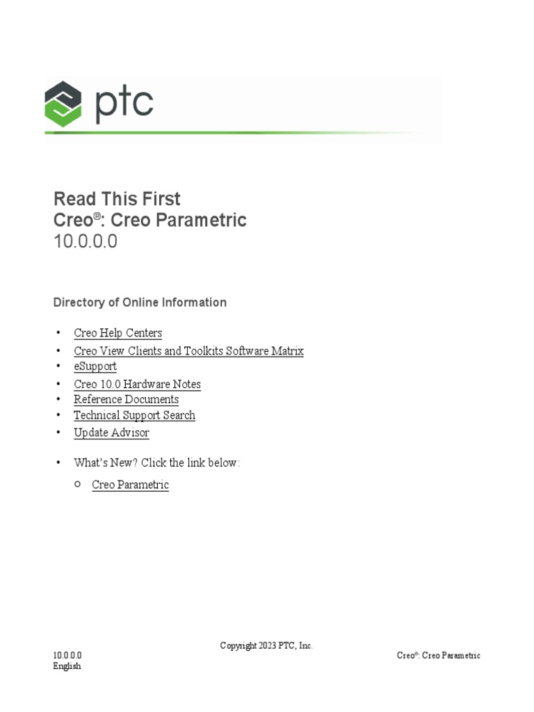 ZPTC Creo 10 Read This First | PDF | Java (Programming Language) | Java Version History