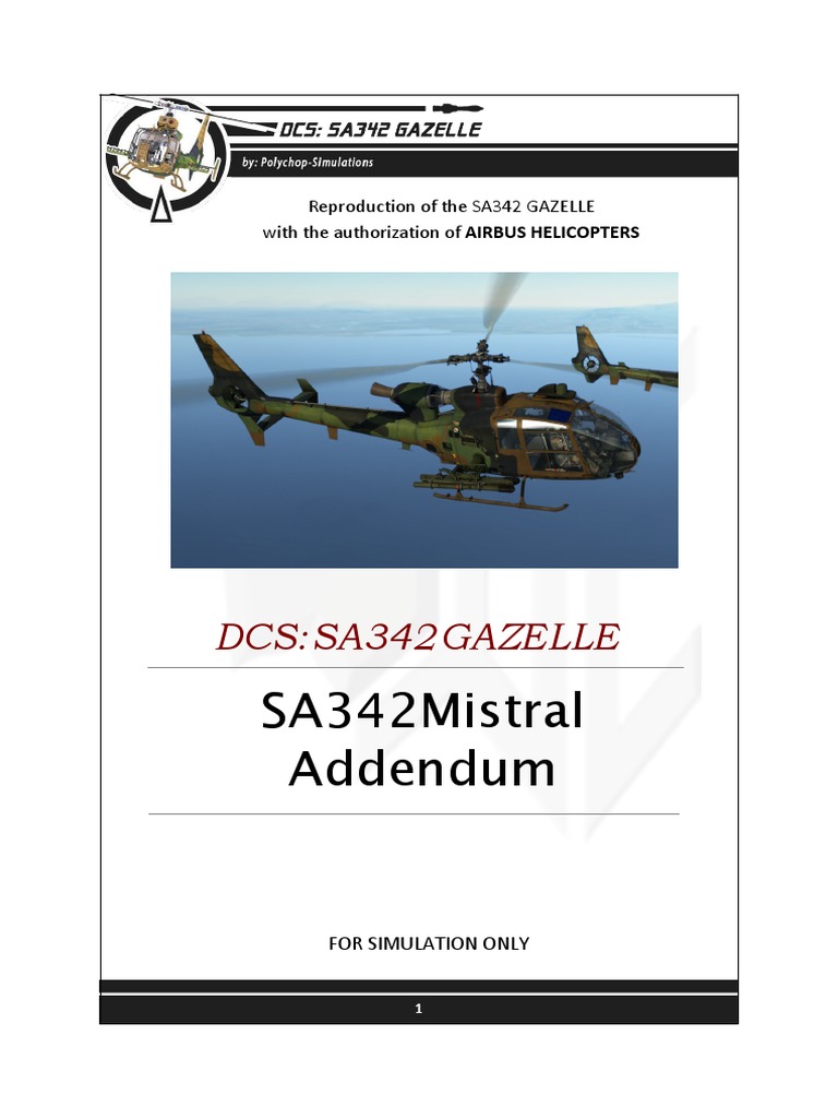 DCS SA342Mistral Addendum - en | PDF | Military Science | Tools