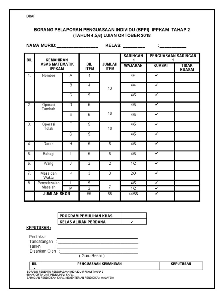 Borang Bppi Ippkam | PDF