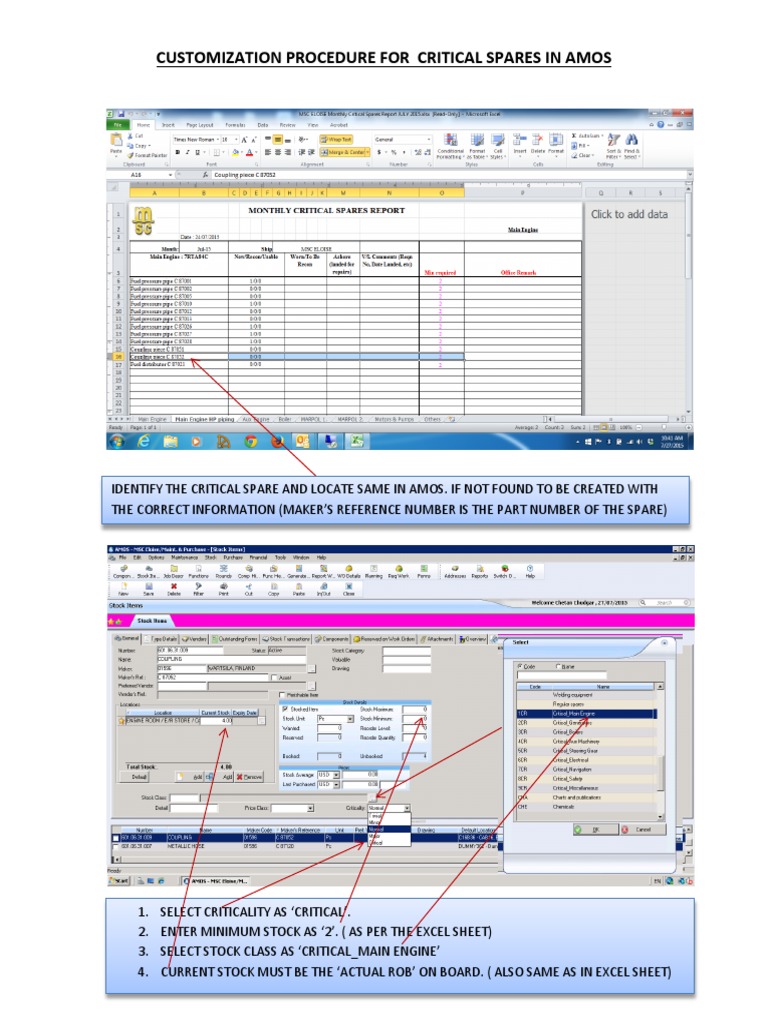 Customization Procedure For Critical Spares in Amos | PDF | Finance ...