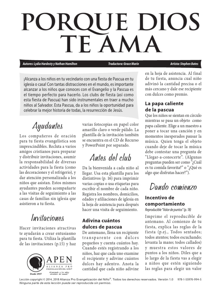 Porque Dios Te Ama (Libro de Texto) | PDF | Jesús | Amor