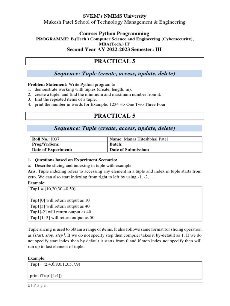I037 - Manas Patel Experiment05 | PDF | Teaching Methods & Materials | Computers