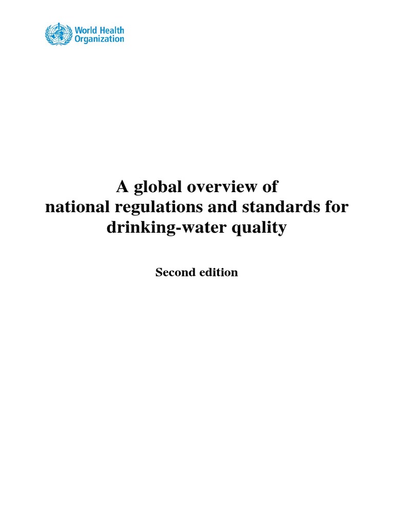 A Global Overview of National Regulations and Standards For Drinking ...