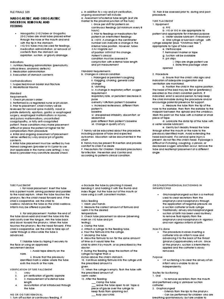 RLE FINALS 109 Reviewer | PDF