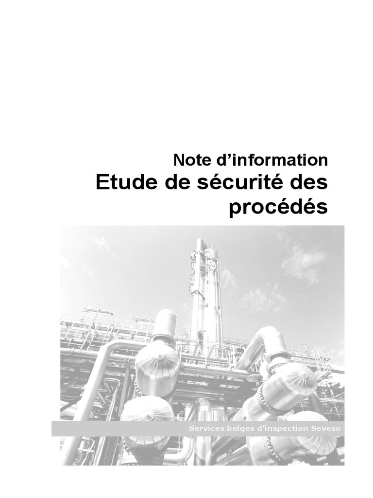 Etude de Securite Des Procedes | PDF