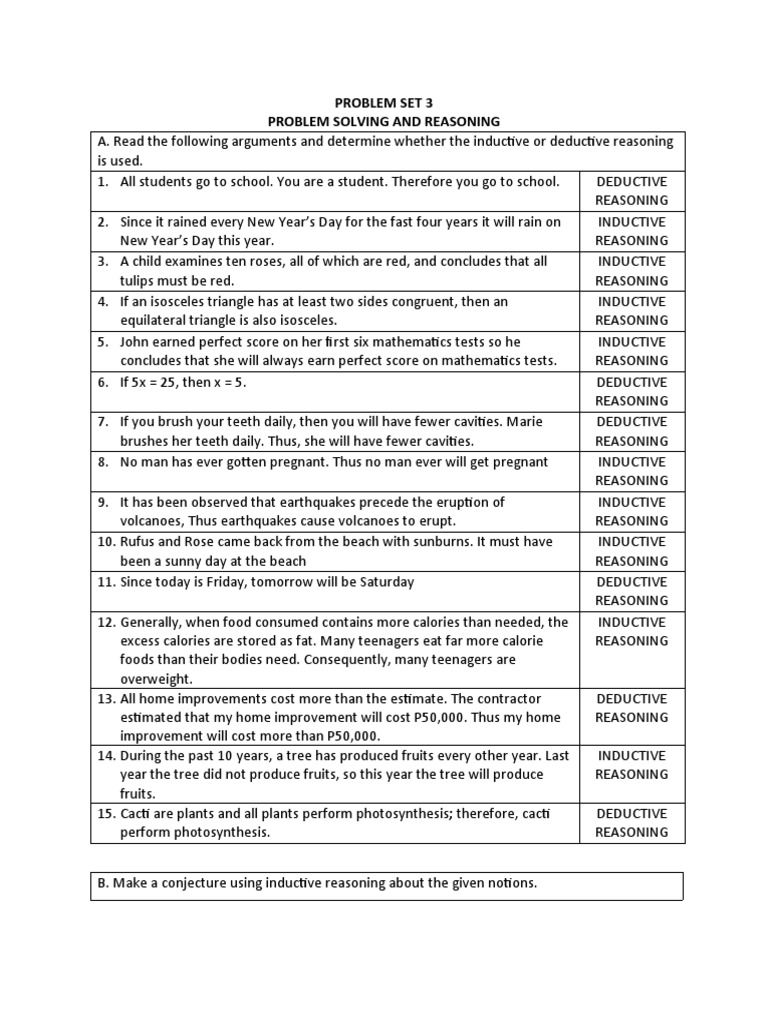 Ge 4 MMW Problem Set 3 A-C | PDF