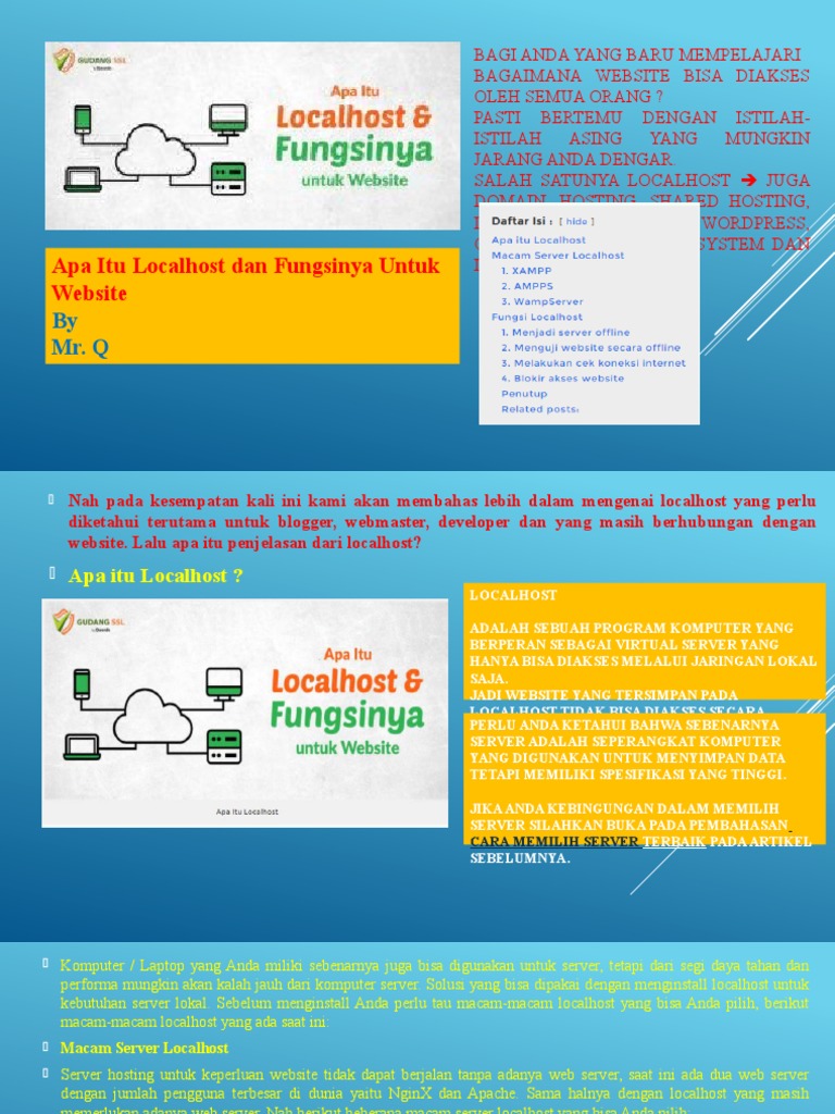 Apa Itu Localhost dan Fungsinya Untuk Website | PDF