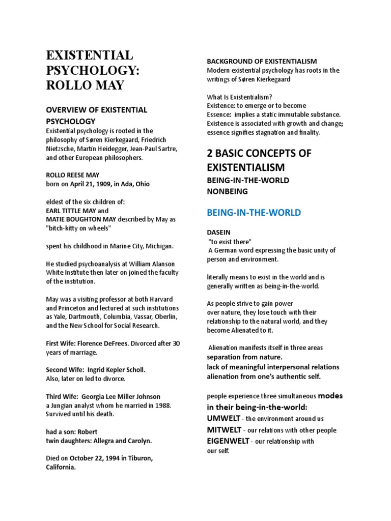 Theories of Personality: Rollo Reese May | PDF | Existentialism | Love
