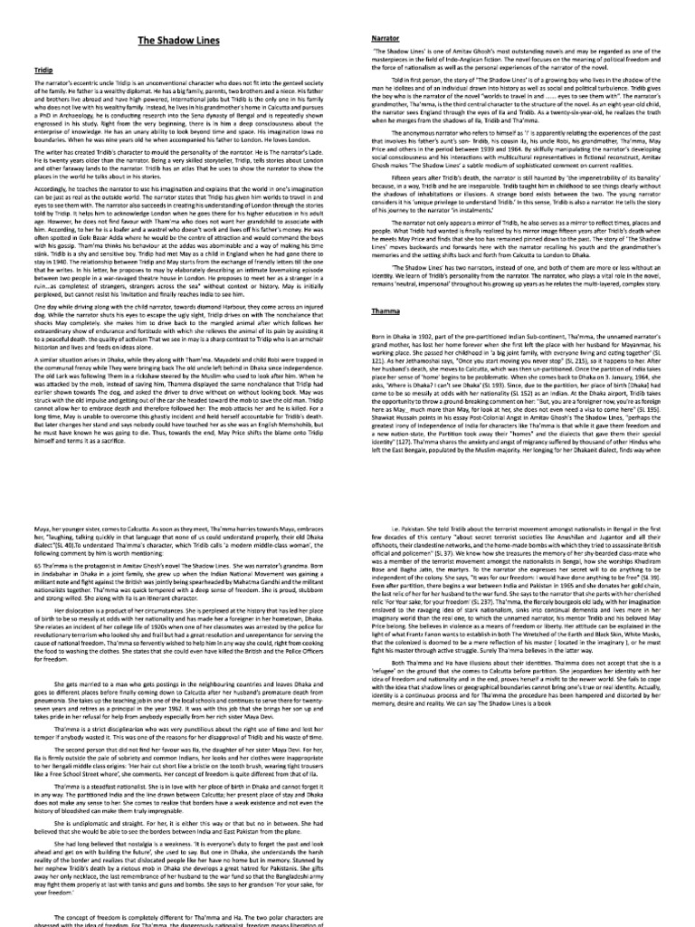 The Shadow Lines | PDF